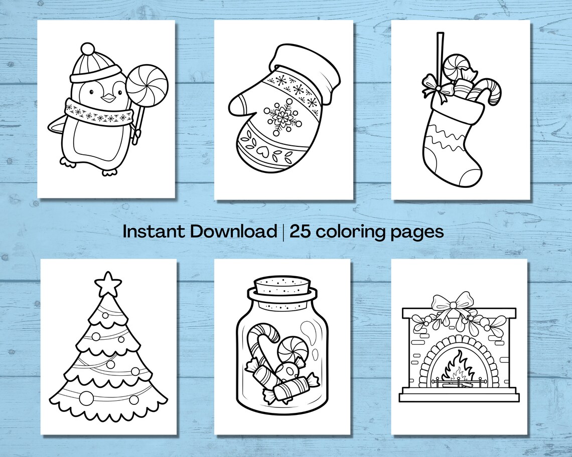 Printable Christmas Coloring Pages for Kids Adult Coloring Christmas ...