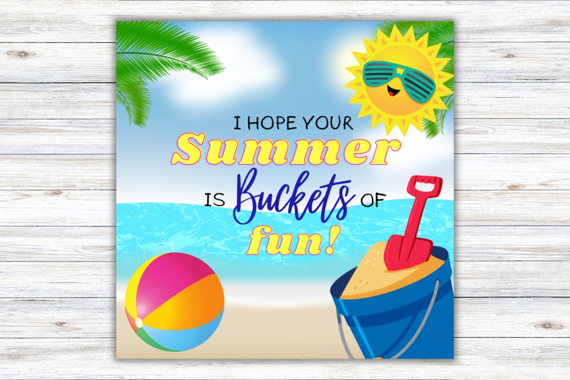 Printable Buckets of Fun Gift Tags | End of School Year Gift Tags ...