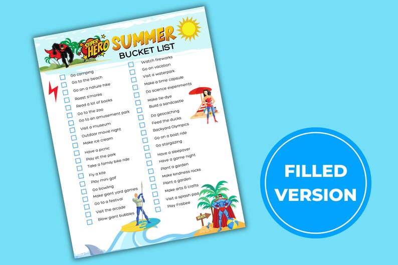 Summer Bucket List Printable | Summer Activities Checklist | Summer To ...