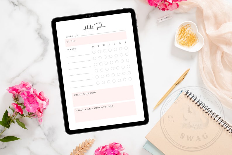 Weekly Habit Tracker Printable Instant PDF Download Letter - Etsy