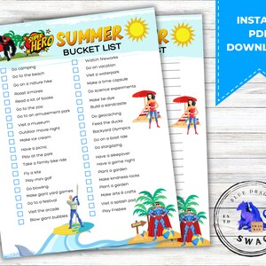 Summer Bucket List Printable | Summer Activities Checklist | Summer To ...