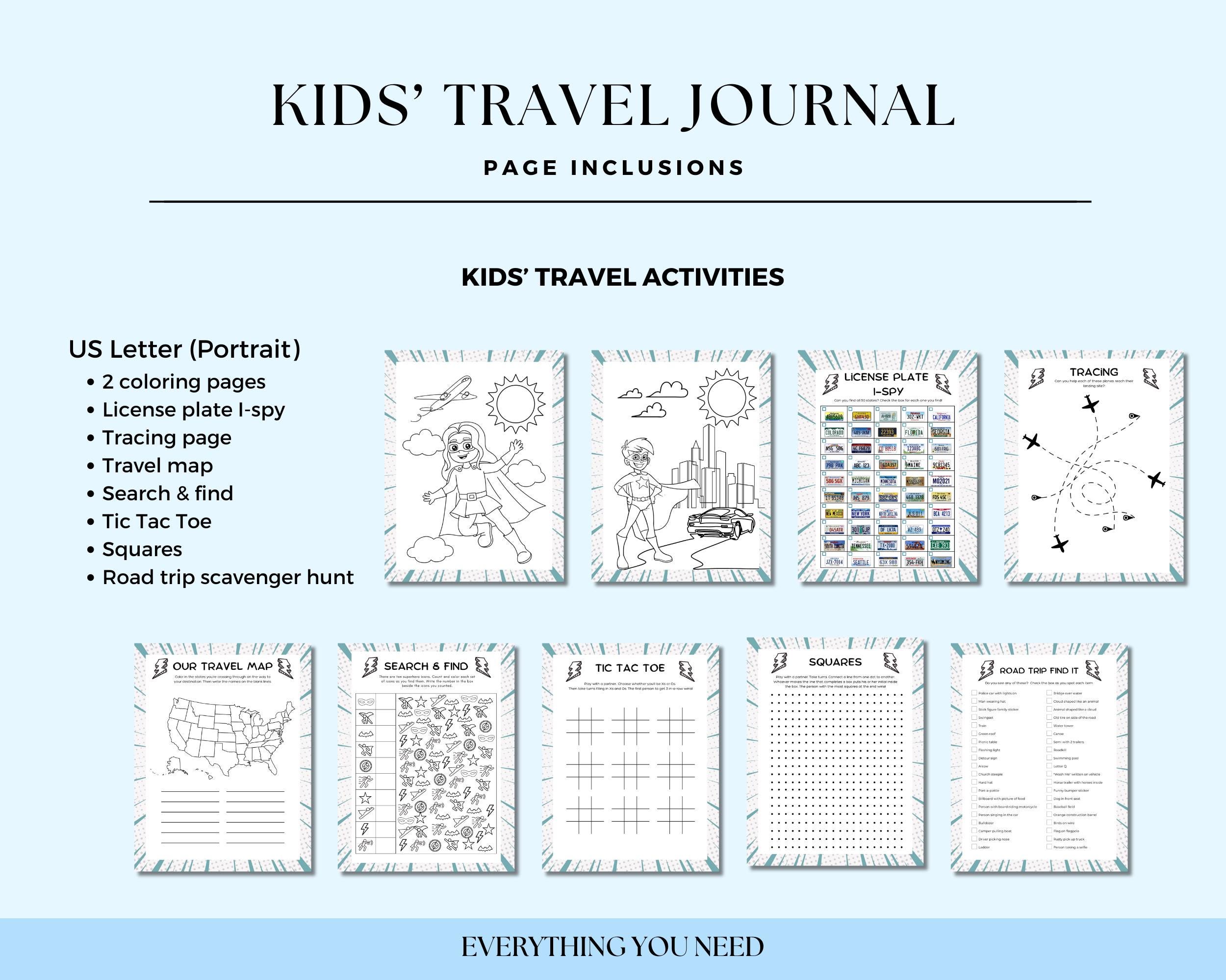 Printable Kids Travel Journal | Superhero Travel Adventure | Road Trip ...