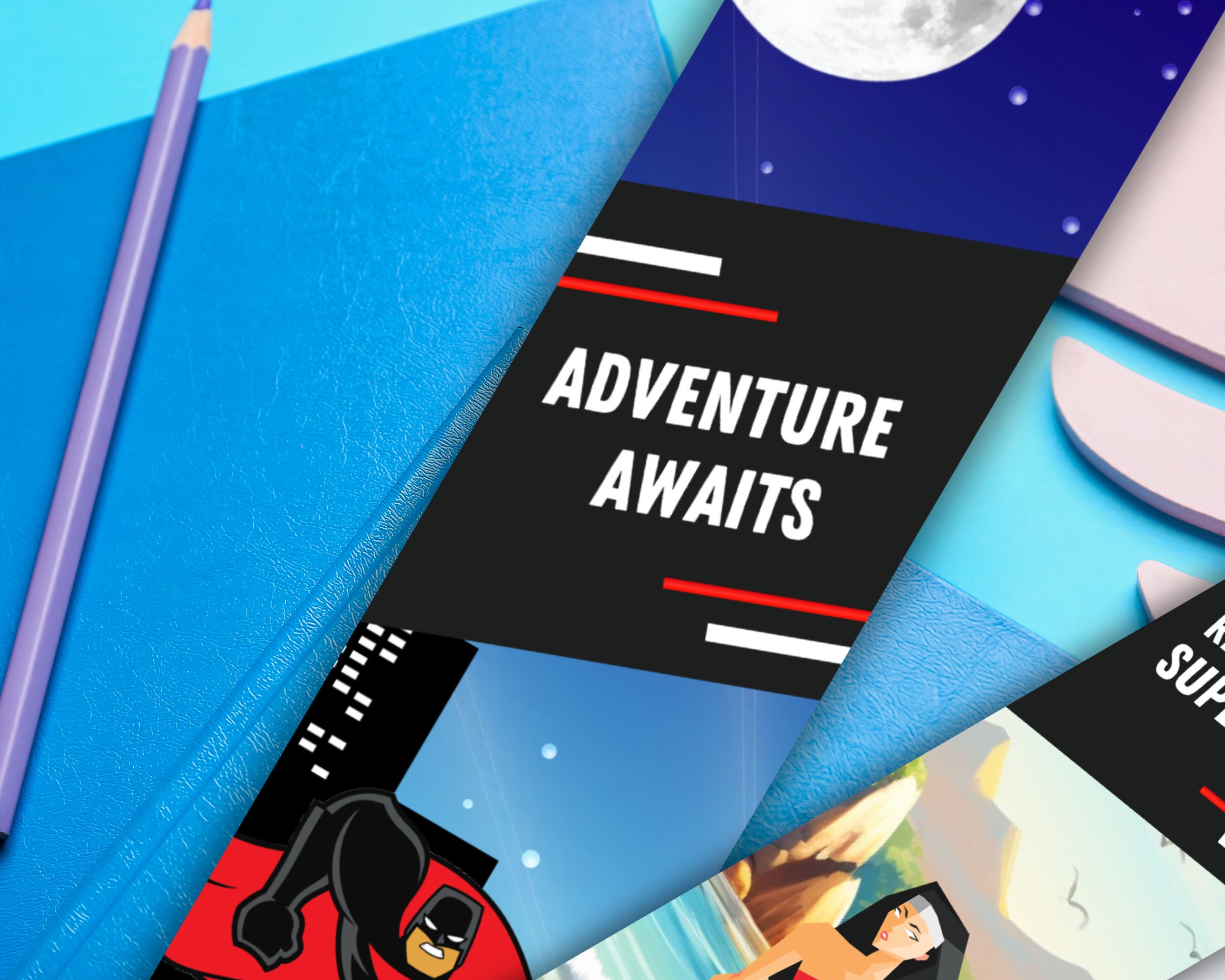 Printable Reading-tracker Bookmarks | 4 Double-sided Superhero Designs ...