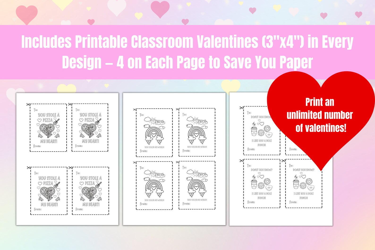 Valentine's Day Coloring Pages: Classroom Valentines, Mini Books (PDF ...