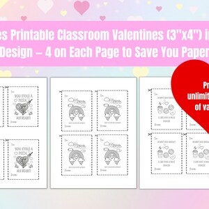 Valentine's Day Coloring Pages: Classroom Valentines, Mini Books (PDF ...