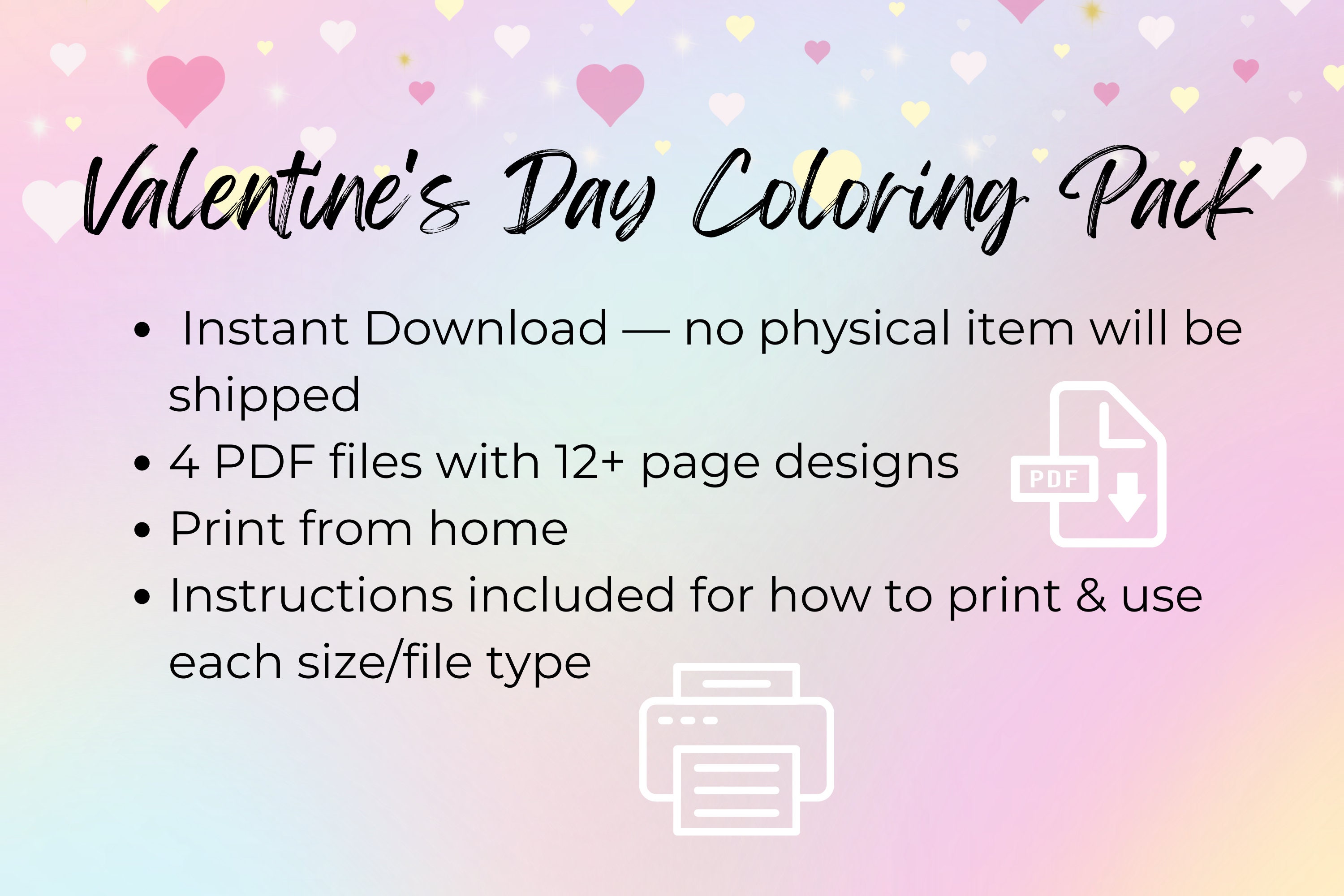 Valentine's Day Coloring Pages: Classroom Valentines, Mini Books (PDF ...