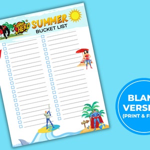 Summer Bucket List Printable | Summer Activities Checklist | Summer To ...