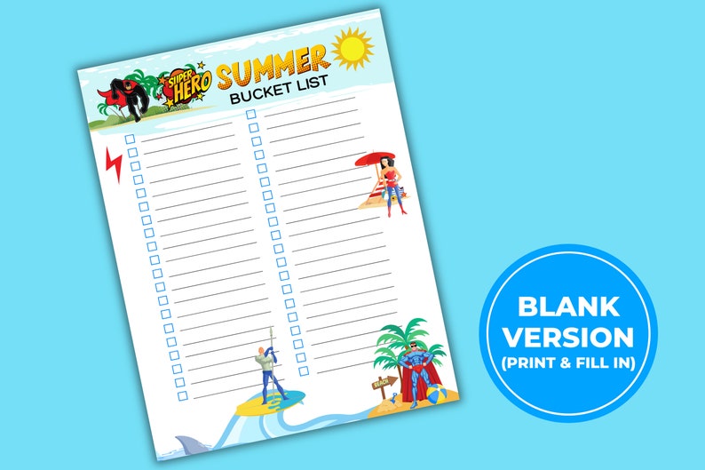 Summer Bucket List Printable | Summer Activities Checklist | Summer To ...