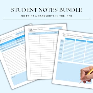 Student Notes Bundle: Cornell, Mind Map, & Exam Prep Templates (PDF ...