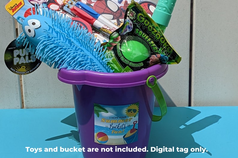 Printable Buckets of Fun Gift Tags | End of School Year Gift Tags ...