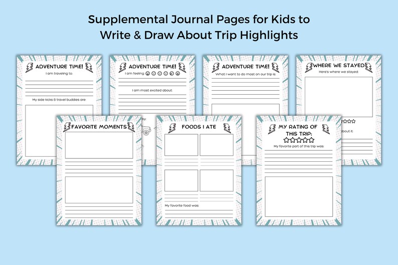 Printable Kids Travel Journal Superhero Travel Adventure Road Trip ...