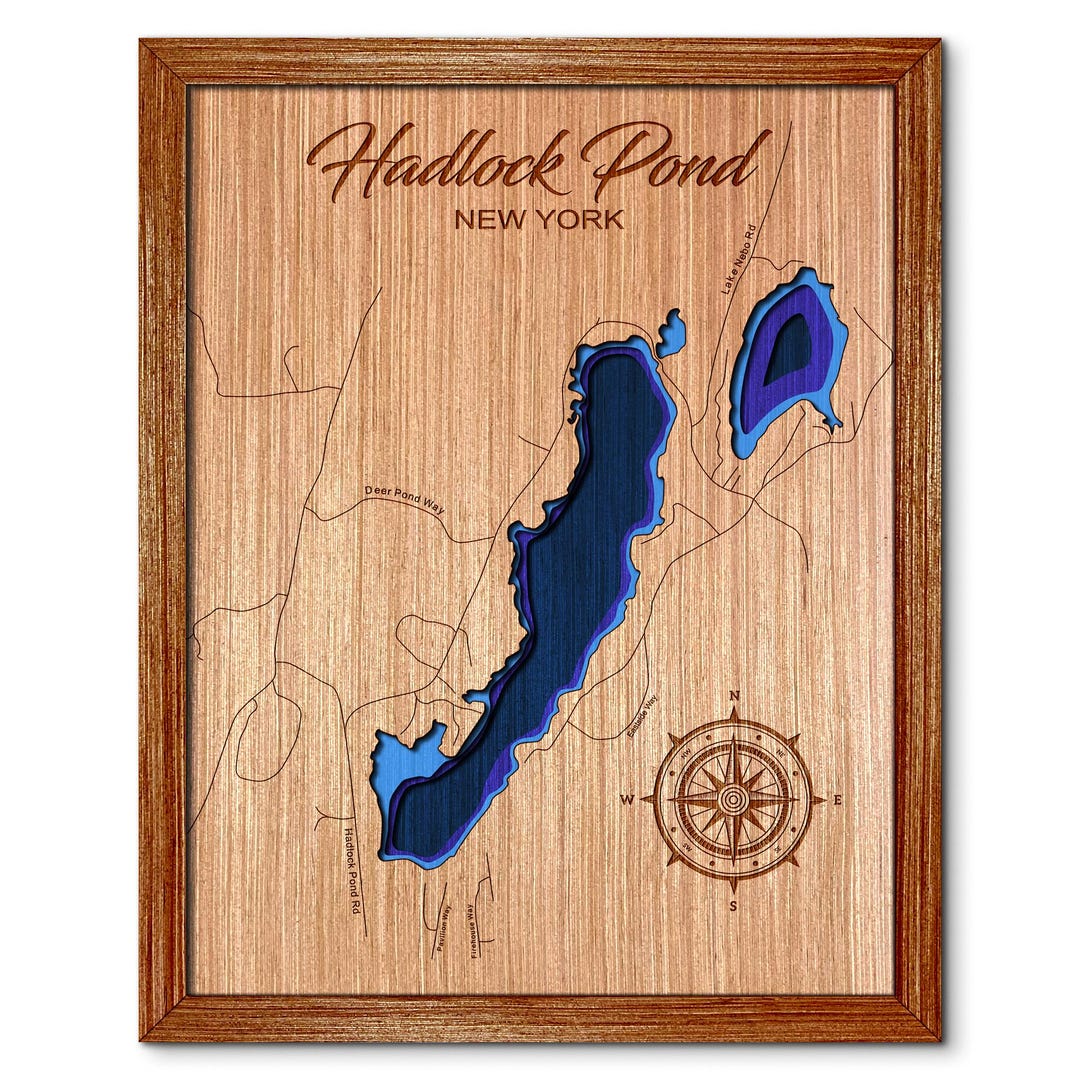 Hadlock Pond, New York Depth Map - Any Lake, Pond, or Reservoir ...