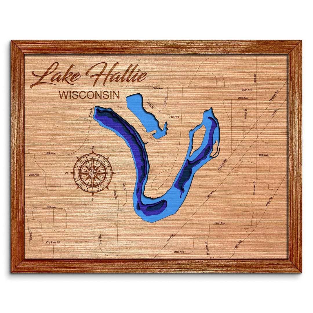 Lake Hallie, Wisconsin Depth Map - Any Lake, Pond, or Reservoir, Home ...