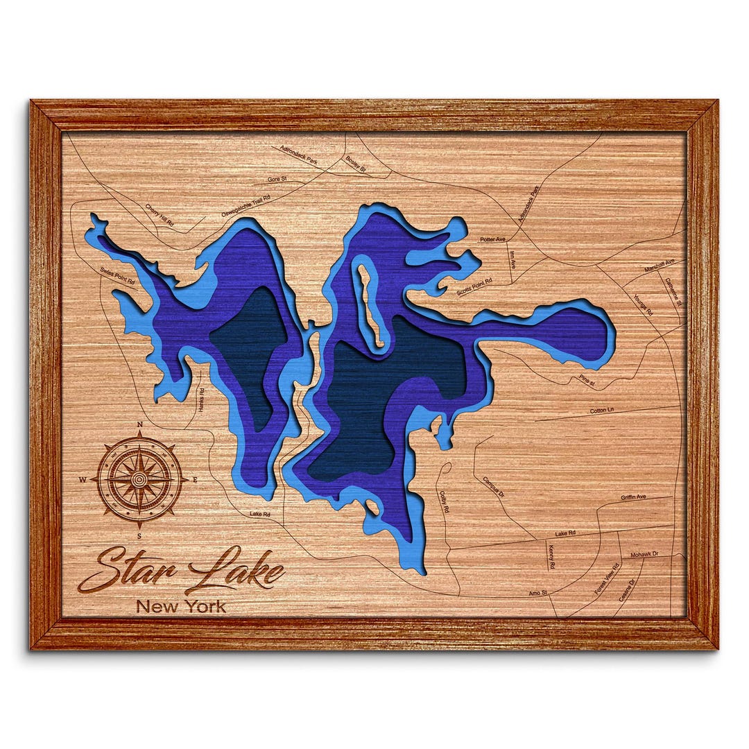 Star Lake, New York Depth Map - Any Lake, Pond, or Reservoir, Home ...