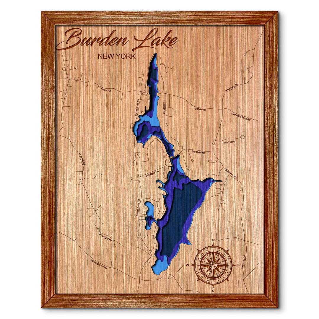 Burden Lake, New York Depth Map - Any Lake, Pond, or Reservoir, Home ...