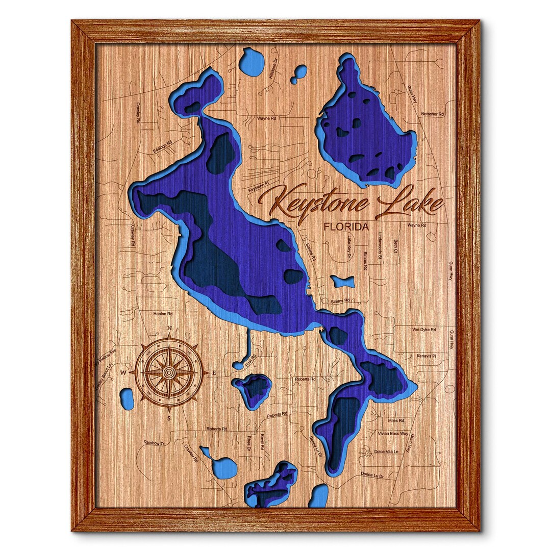 Keystone Lake, Florida Depth Map - Any Lake, Pond, or Reservoir ...