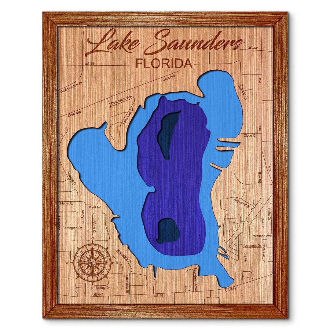 Lake Saunders, Florida Depth Map - Any Lake, Pond, or Reservoir ...