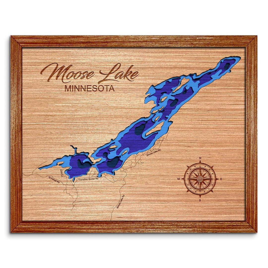 Moose Lake in Ely Minnesota Depth Map - Any Lake, Pond, or Reservoir ...