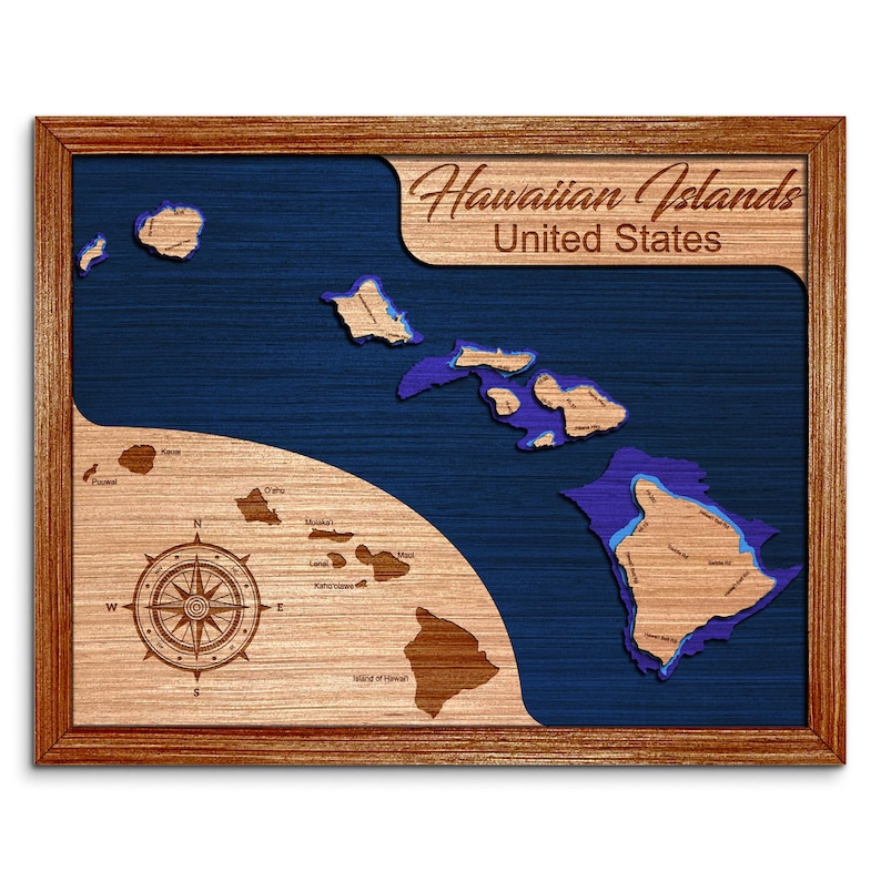 Hawaiian Islands, United States Depth Map - Any Lake, Pond, or ...