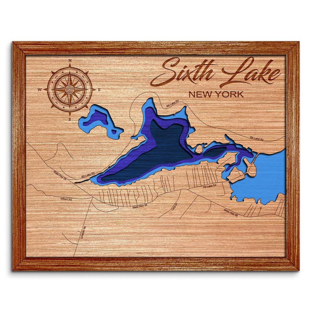 Sixth Lake(fulton Chain of Lakes), New York Depth Map - Any Lake, Pond ...