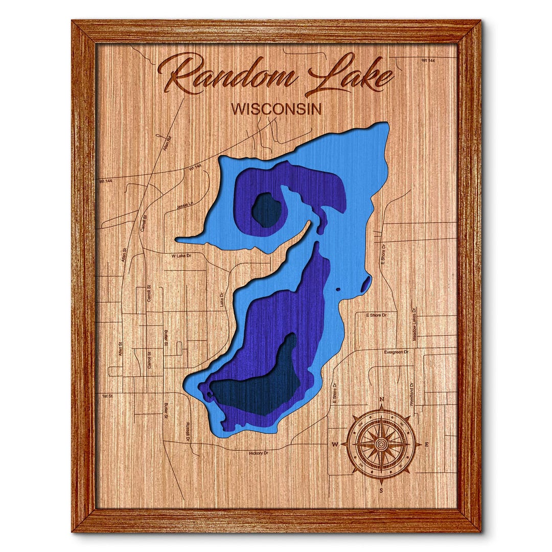 Random Lake, Wisconsin Depth Map - Any Lake, Pond, or Reservoir , Home ...