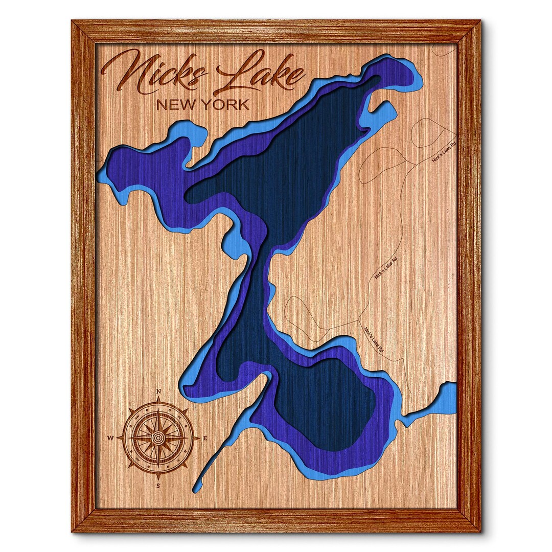 Nicks Lake, New York Depth Map - Any Lake, Pond, or Reservoir, Home ...