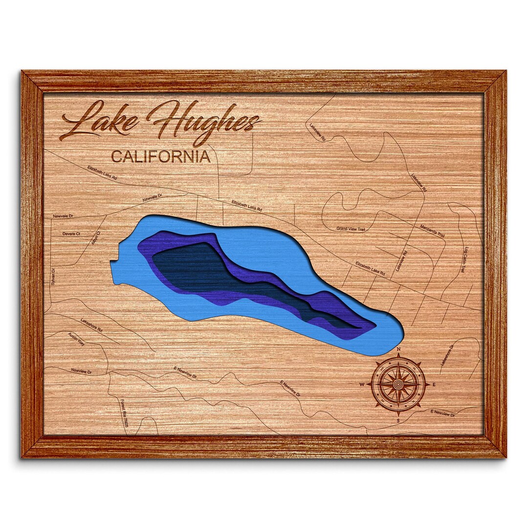 Lake Hughes, California Depth Map - Any Lake, Pond, or Reservoir ...