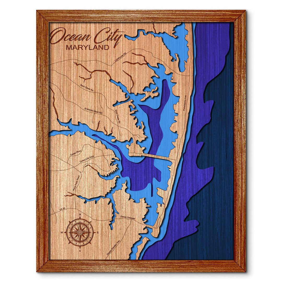 Ocean City, Maryland Depth Map - Any Lake, Pond, or Reservoir, Home ...