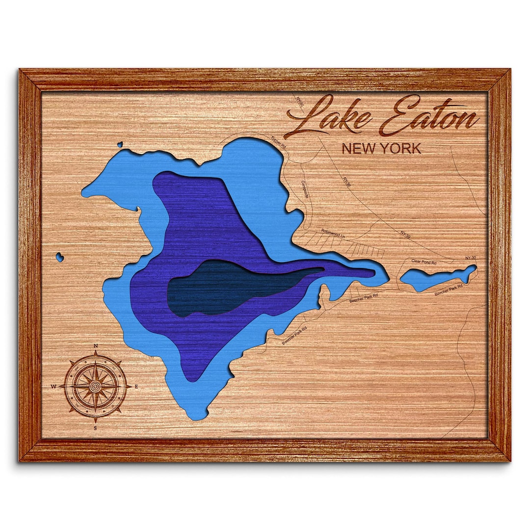 Lake Eaton, New York Depth Map - Any Lake, Pond, or Reservoir, Home ...
