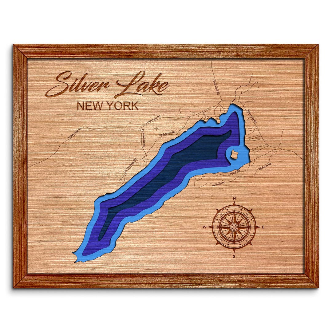 Silver Lake in Hawkeye, New York Depth Map - Any Lake, Pond, or ...