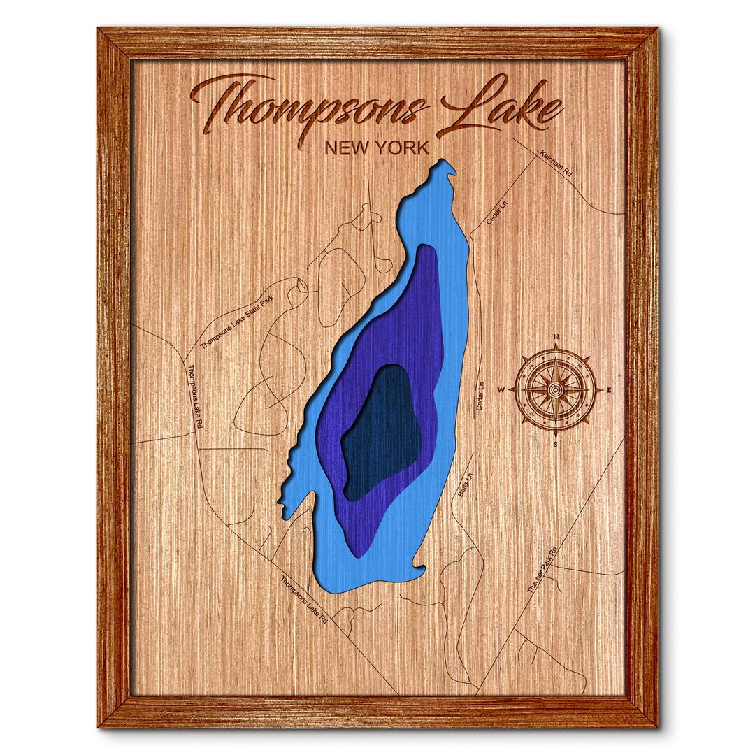 Thompsons Lake, New York Depth Map - Any Lake, Pond, or Reservoir ...