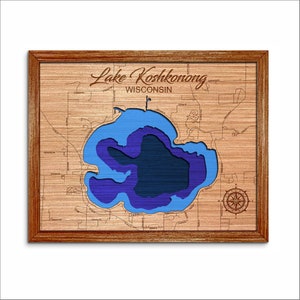 Lake Koshkonong Map - Etsy