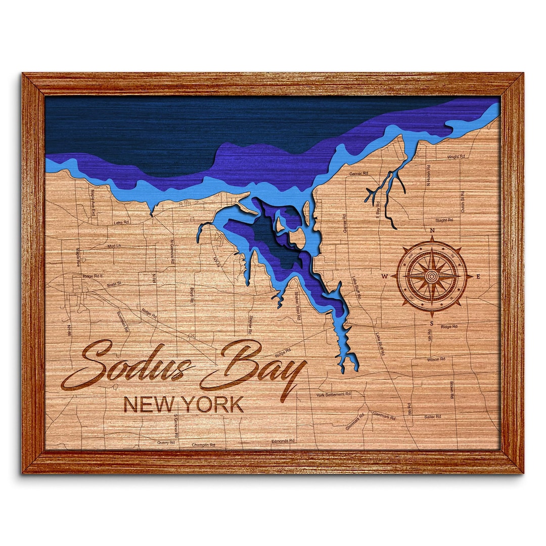 Sodus Bay, New York Depth Map - Any Lake, Pond, or Reservoir, Home ...