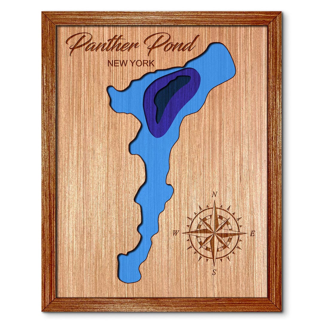 Panther Pond in Lewis, New York Depth Map - Any Lake, Pond, or ...