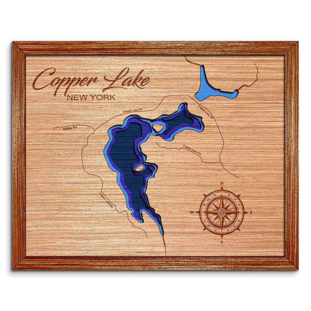 Copper Lake, New York Depth Map - Any Lake, Pond, or Reservoir, Home ...