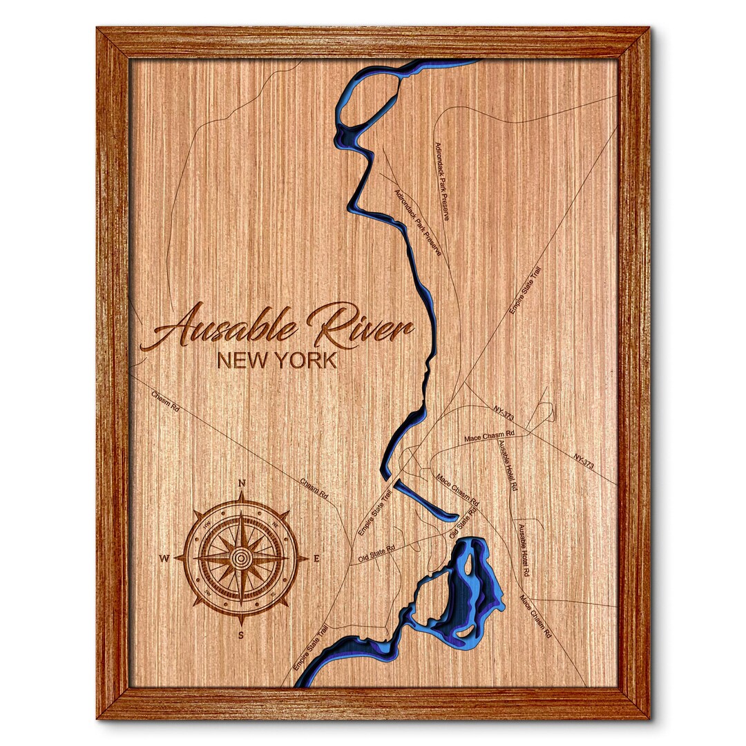 Ausable River New York Depth Map - Any Lake, Pond, or Reservoir, Home ...