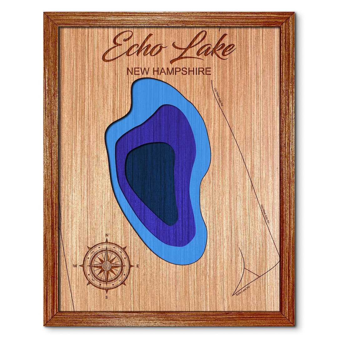 Echo Lake, New Hampshire Depth Map - Any Lake, Pond, or Reservoir ...