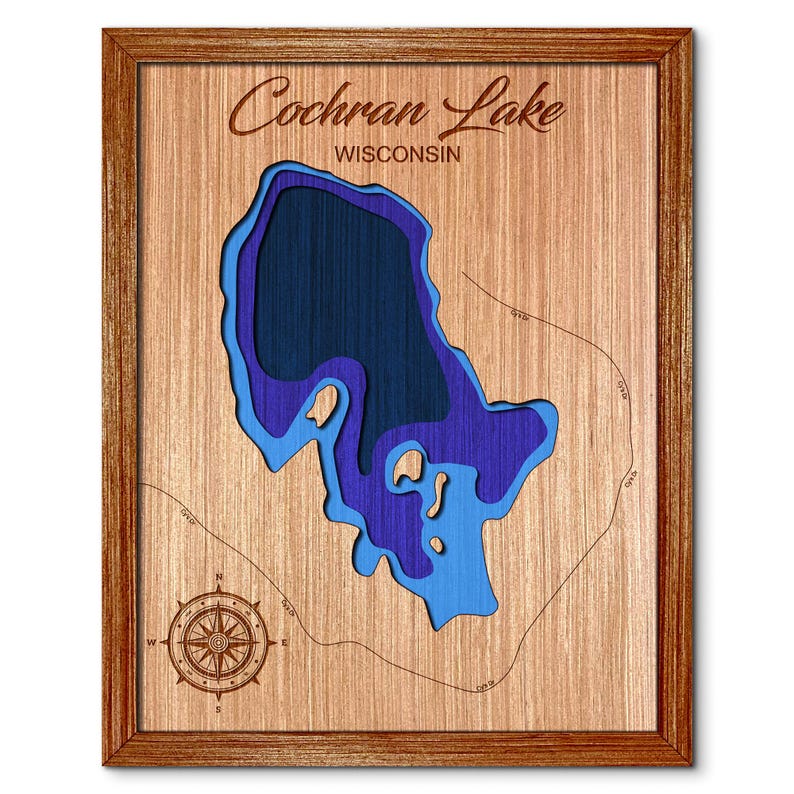 Cochran Lake, Wisconsin Depth Map - Any Lake, Pond, or Reservoir ...