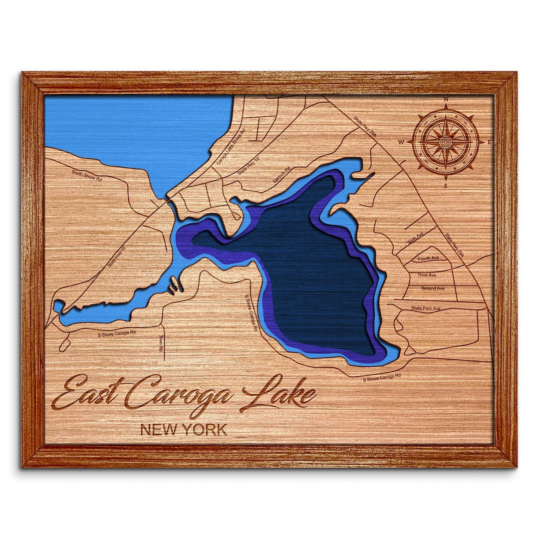 East Caroga Lake, New York Depth Map - Any Lake, Pond, or Reservoir ...