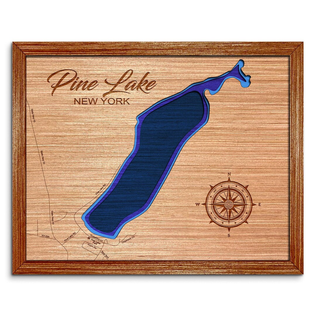 Pine Lake, Caroga New York Depth Map - Any Lake, Pond, or Reservoir ...