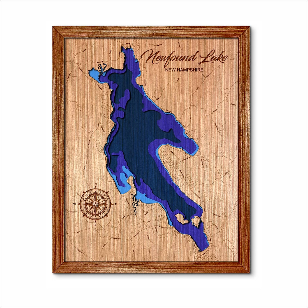 Newfound Lake, New Hampshire Depth Map - Any Lake, Pond, or Reservoir ...