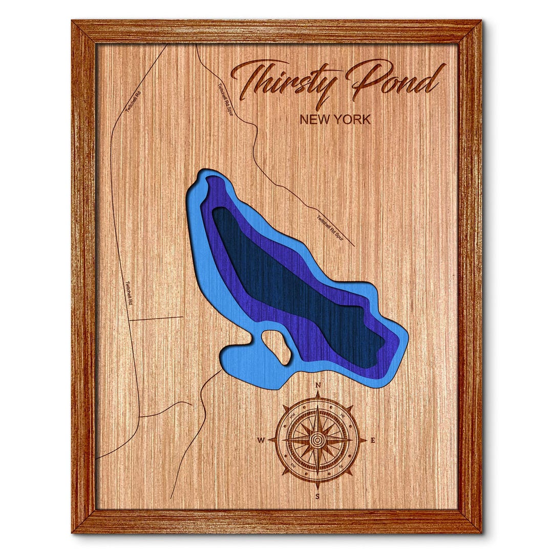 Thirsty Pond, New York Depth Map - Any Lake, Pond, or Reservoir, Home ...