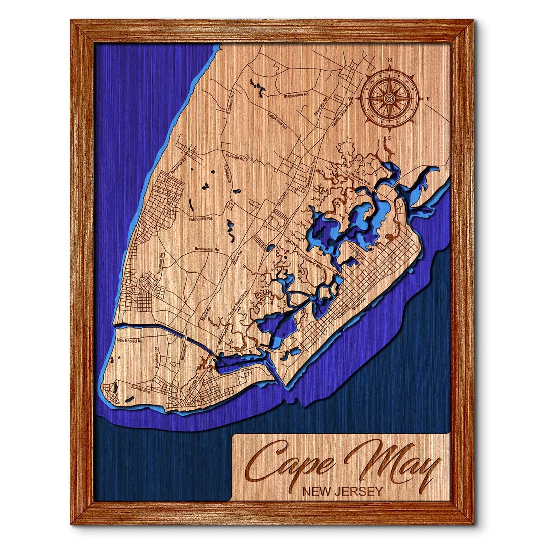 Cape May, New Jersey Depth Map - Any Lake, Pond, or Reservoir, Home ...