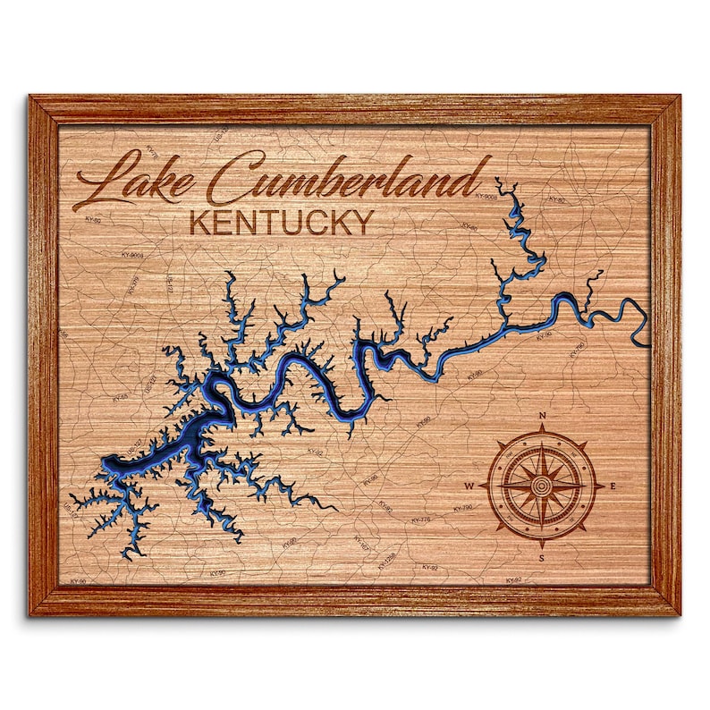 Lake Cumberland, Kentucky Depth Map - Any Lake, Pond, or Reservoir ...