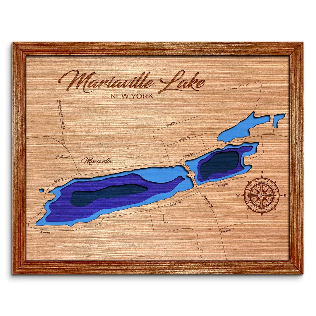 Mariaville Lake, New York Depth Map - Any Lake, Pond, or Reservoir ...