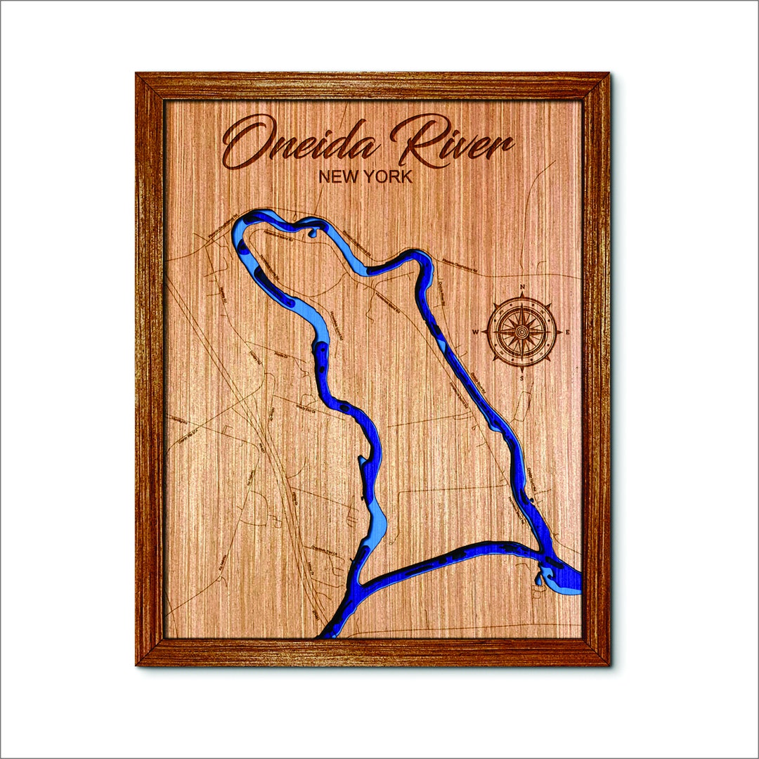 Oneida River, New York Depth Map - Any Lake, Pond, or Reservoir, Home ...