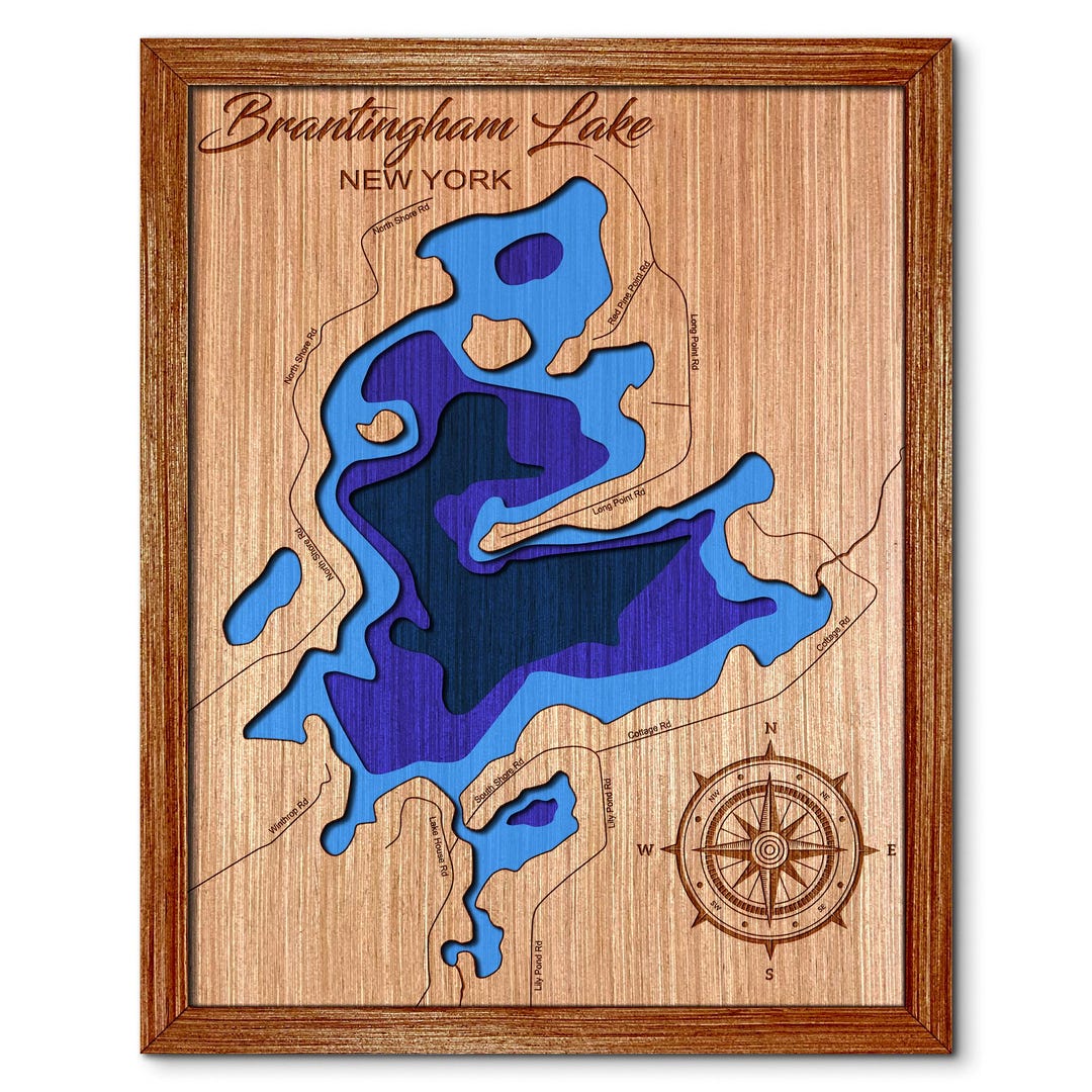 Brantingham Lake, New York Depth Map - Any Lake, Pond, or Reservoir ...