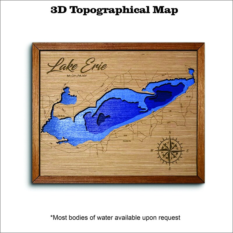 3d Printed Lake Maps - Etsy