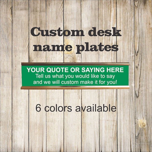 Desk Plate - Etsy