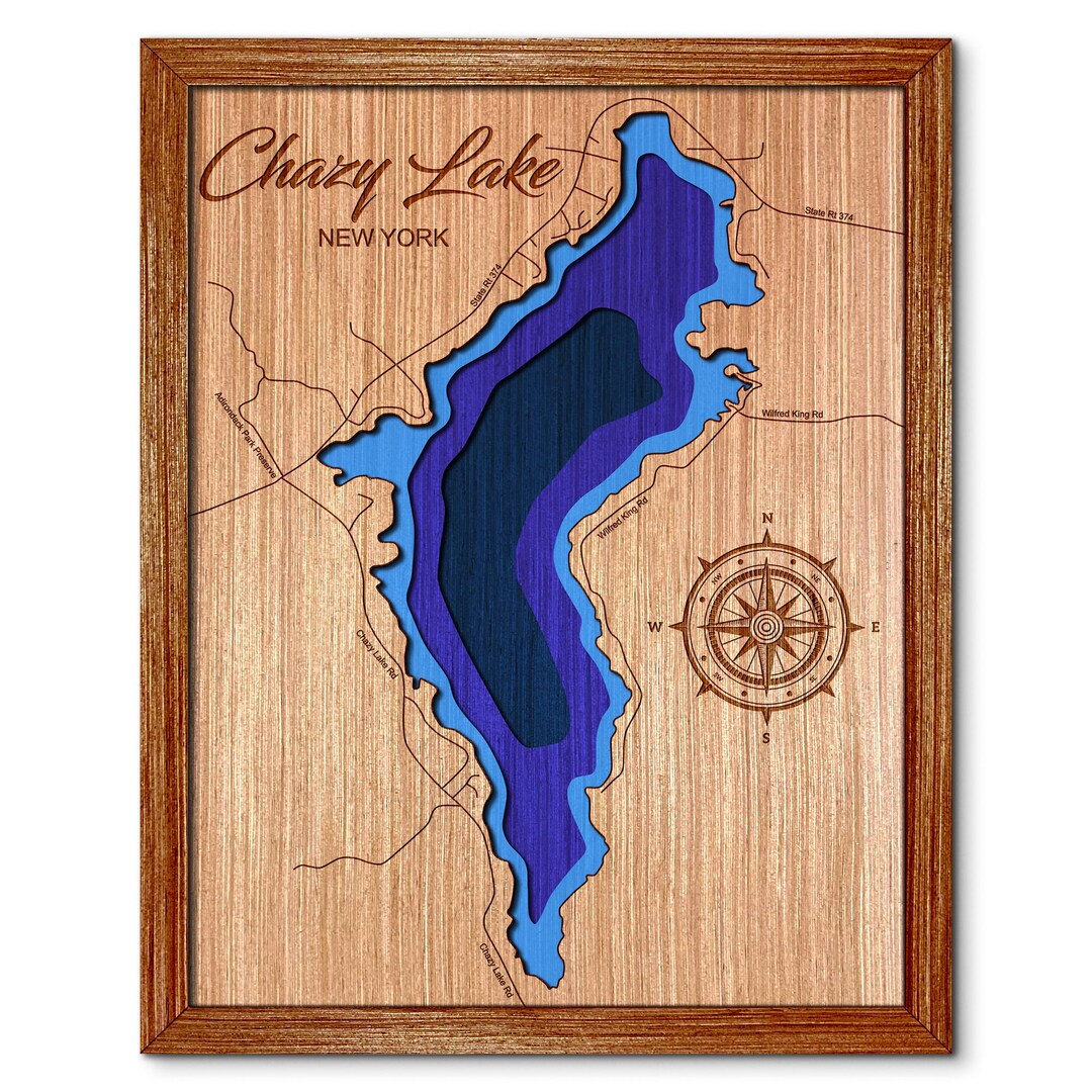 Chazy Lake, New York Depth Map - Any Lake, Pond, or Reservoir, Home ...